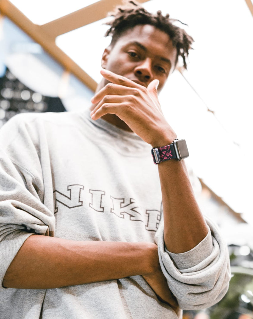 Cardi - Apple Watch Strap Hot Pink/Yellow/Black/White – Nyloon Watch Bands